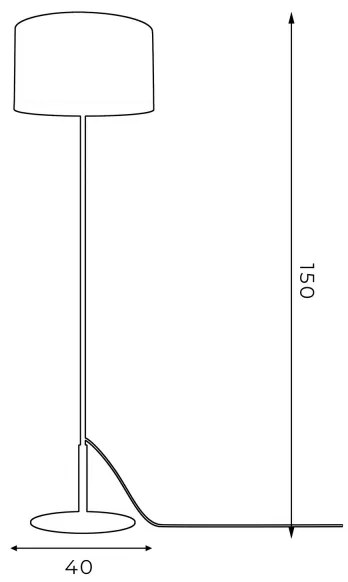 Stojací lampa ARDEN 1xE27/60W/230V bílá/zlatá