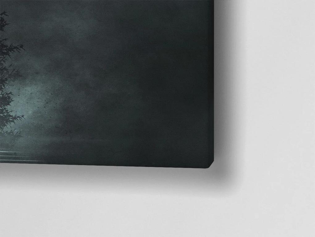 Liox Obraz Jelen v temném lese Rozměr: 200 x 90 cm