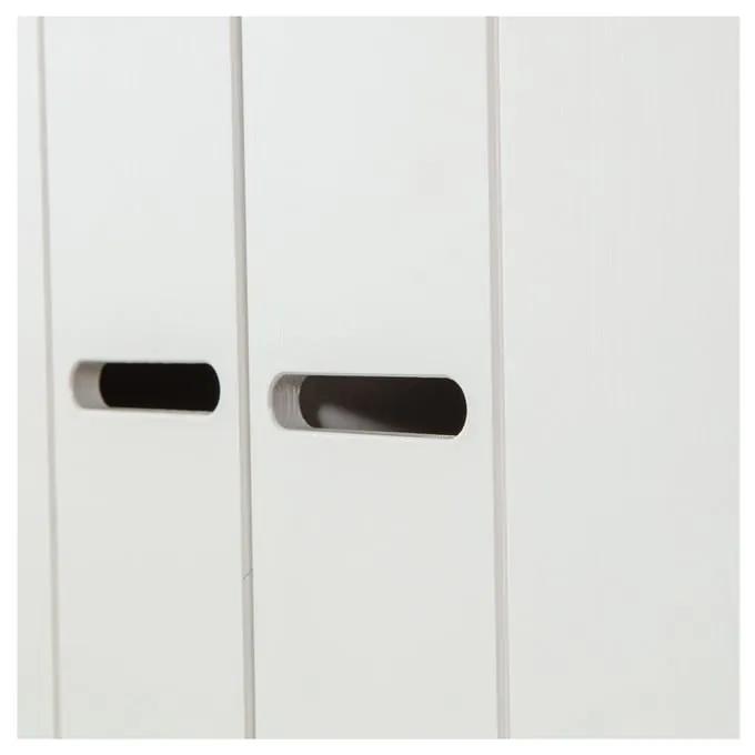 Bílá šatní skříň z borovicového dřeva 77x175 cm Connect – WOOOD