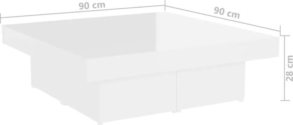 vidaXL Konferenční stolek 90 x 90 x 28 cm dřevotříska [806918] Barva: Černá
