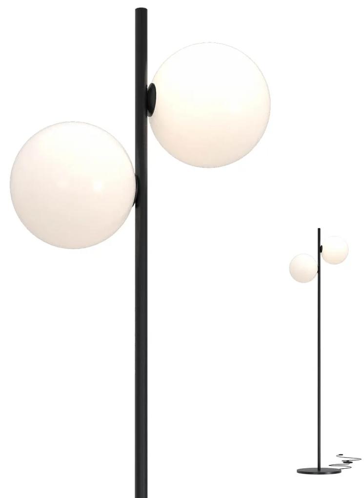 Redo 2652 stojací lampa Talis matně černá, 2L, E27, 170cm
