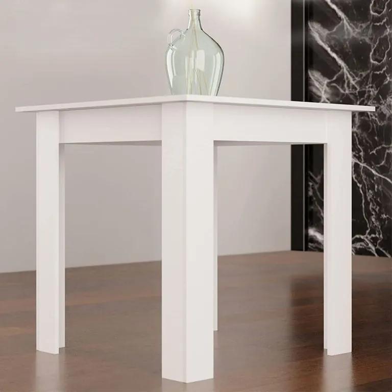 Miadomodo 88191 MIADOMODO jídelní stůl pro 4 osoby, bílý, 80 x 80 x 76,5 cm