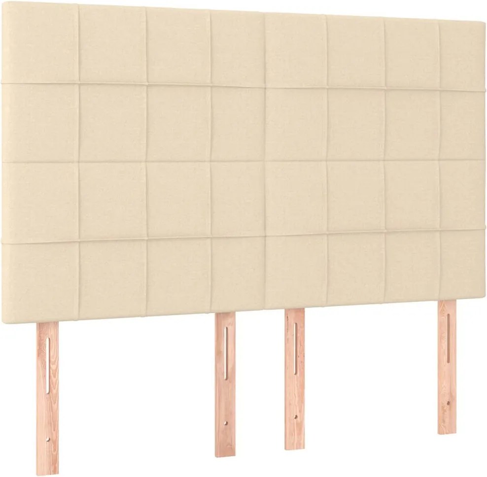 Box spring postel s matrací krémová 140x190 cm textil 3131430
