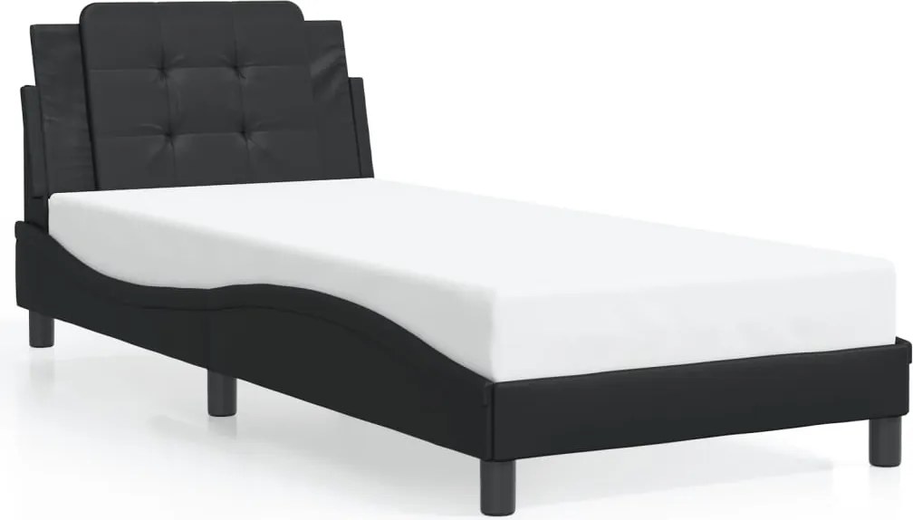 Rám postele s LED bez matrace Zadar černý 100 x 200 cm 3214089