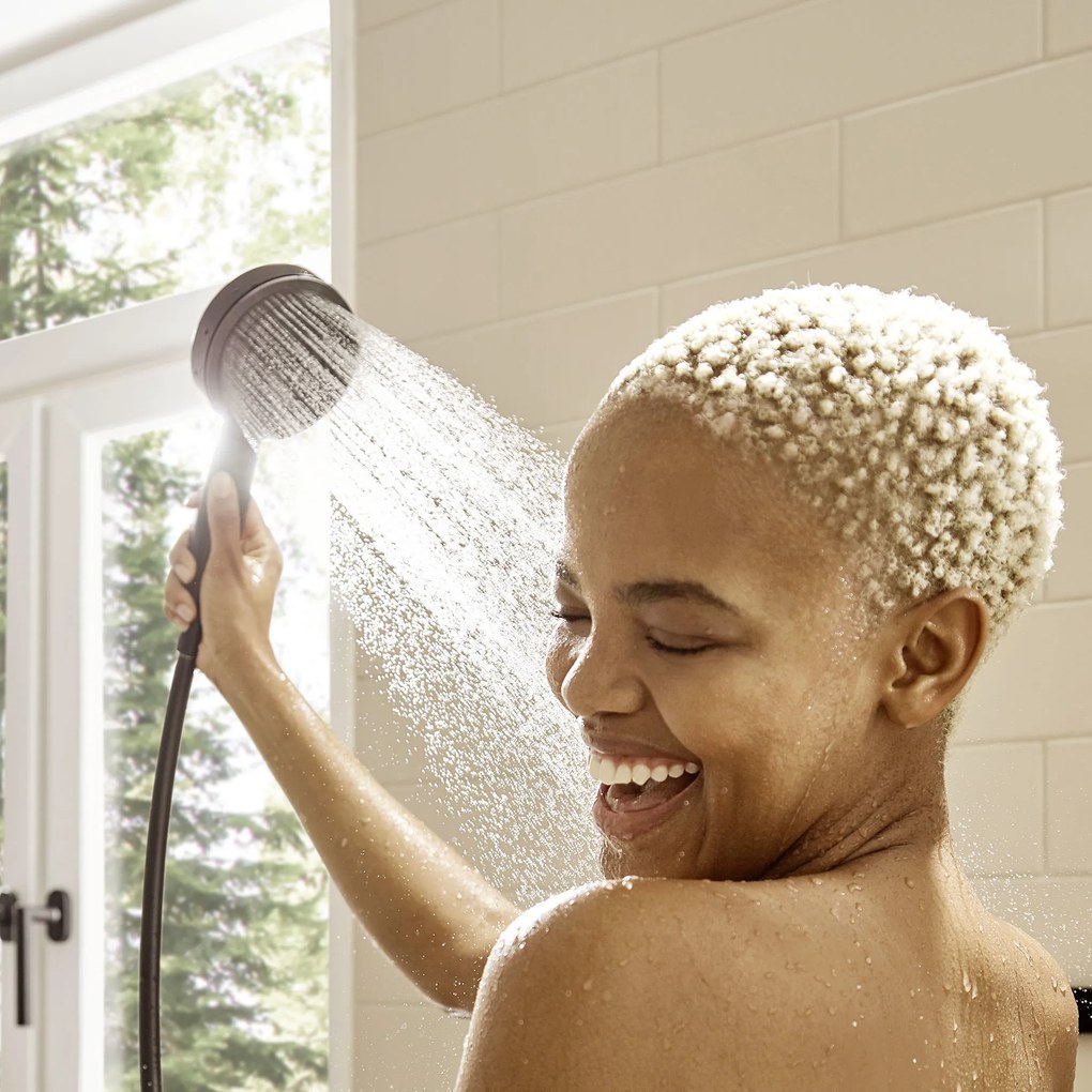 Hansgrohe Pulsify S, Showerpipe 260 1jet EcoSmart s termostatem ShowerTablet Select 400, černá matná, HAN-24221670