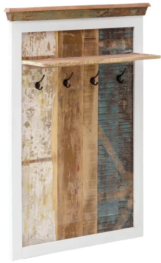 furniture-nabytek.cz - Masivní šatní skříň Perano z recyklovaného dřeva, lakovaná, bílá/barevná – 80×25×120 cm