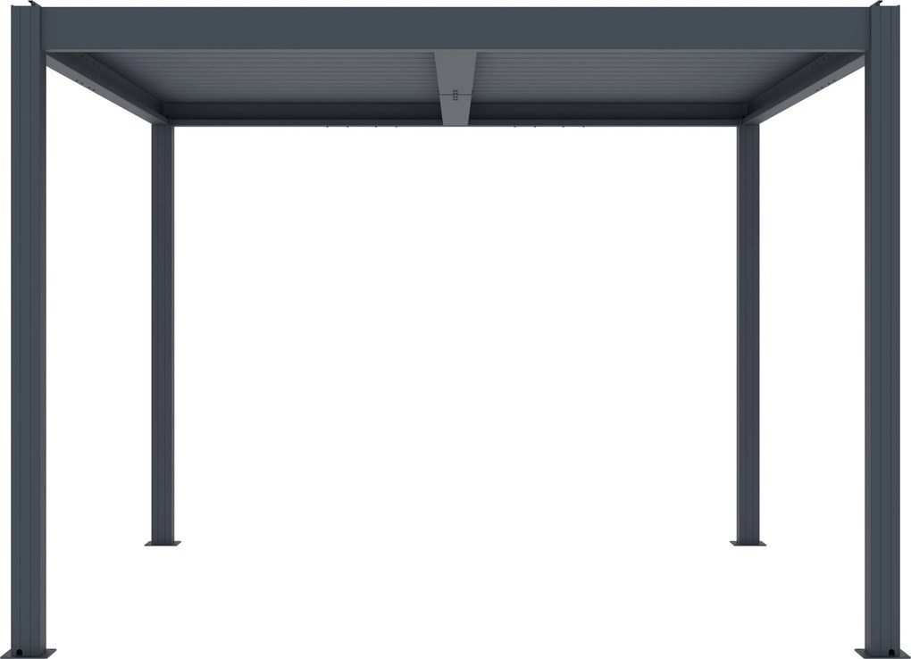 Bioklimatická pergola G21 Austin 3x3 m, antracitová hliníková