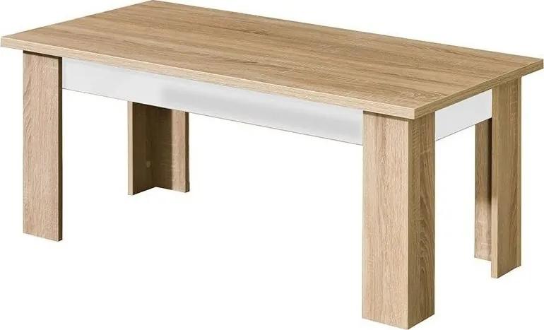 Casarredo Konferenční stolek CARMELO C12 sonoma/bílá lesk
