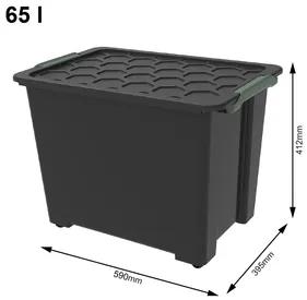 Rotho úložný box EVO SAFE 65L - BLACK