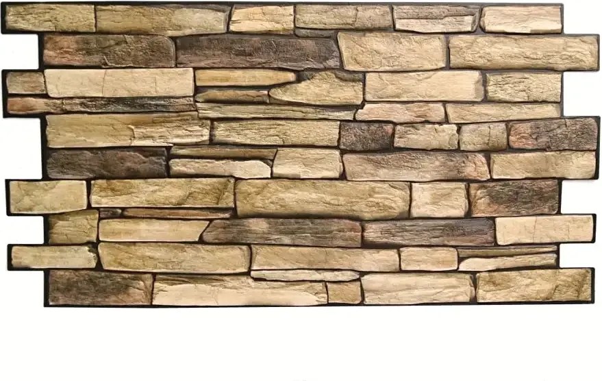 Obkladový 3D PVC panel 98 x 50 cm - Natural Stone Slate břidlice natur