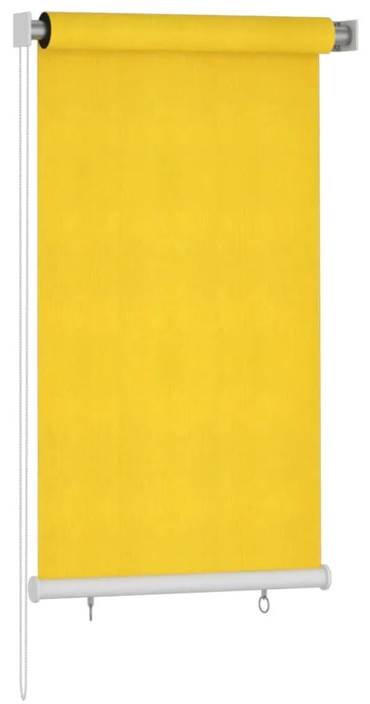 vidaXL Venkovní roleta 80 x 140 cm žlutá HDPE