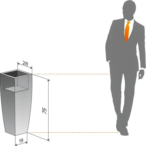 Svítící květináč JUNO PL-JU75-LIGHT Použití: Vnitřní
