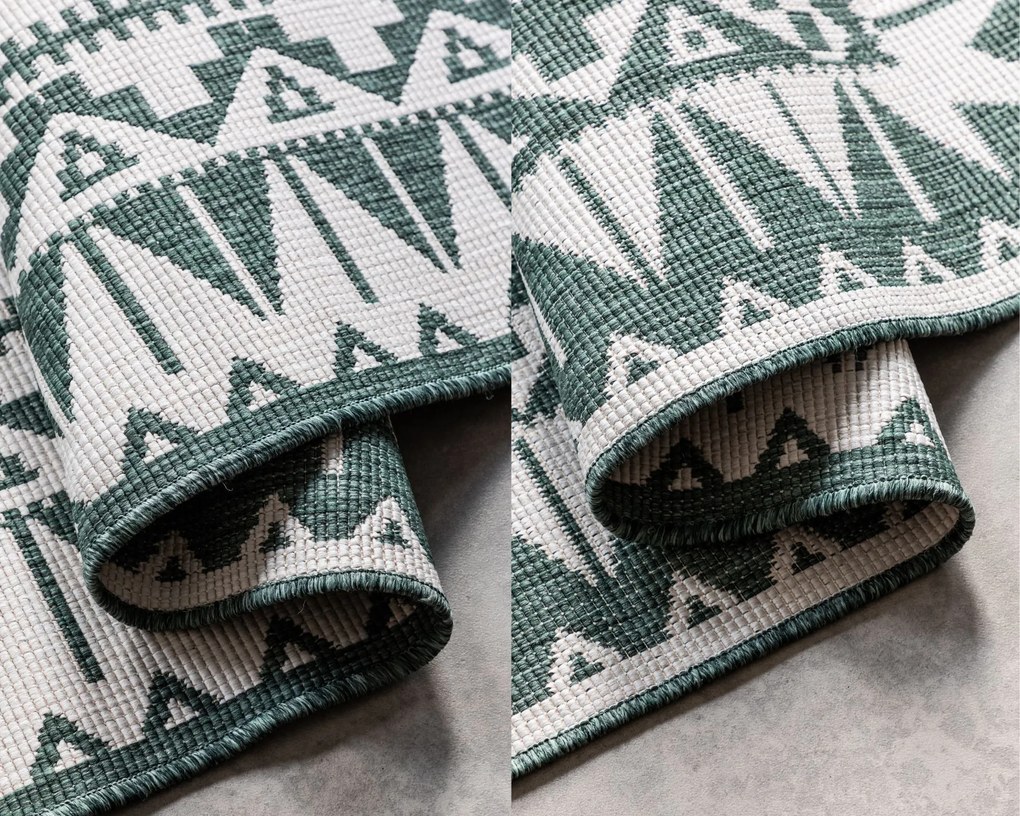 ELLE Decoration, Kusový koberec Gemini 106020 Green z kolekce Elle – na ven i na doma, 160x230, zelená, chodba / předsíň