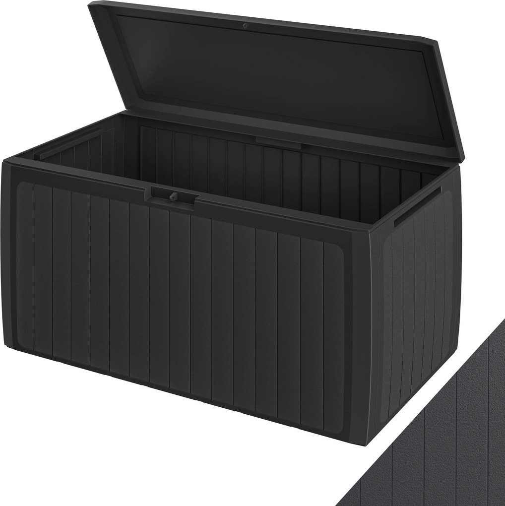 Zahradní úložný box 290L antracitová Board Plus s kolečky odolné vůči počasí