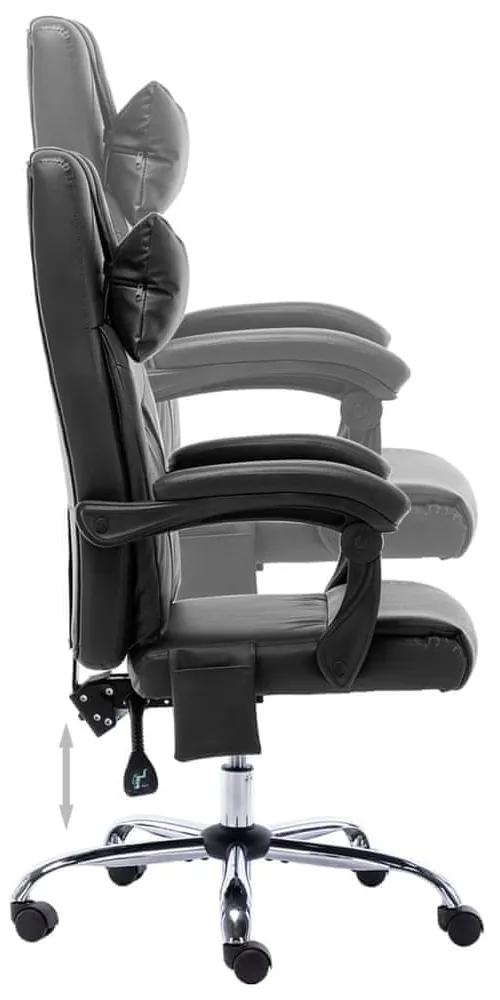 Petromila Masážní kancelářská židle černá umělá kůže