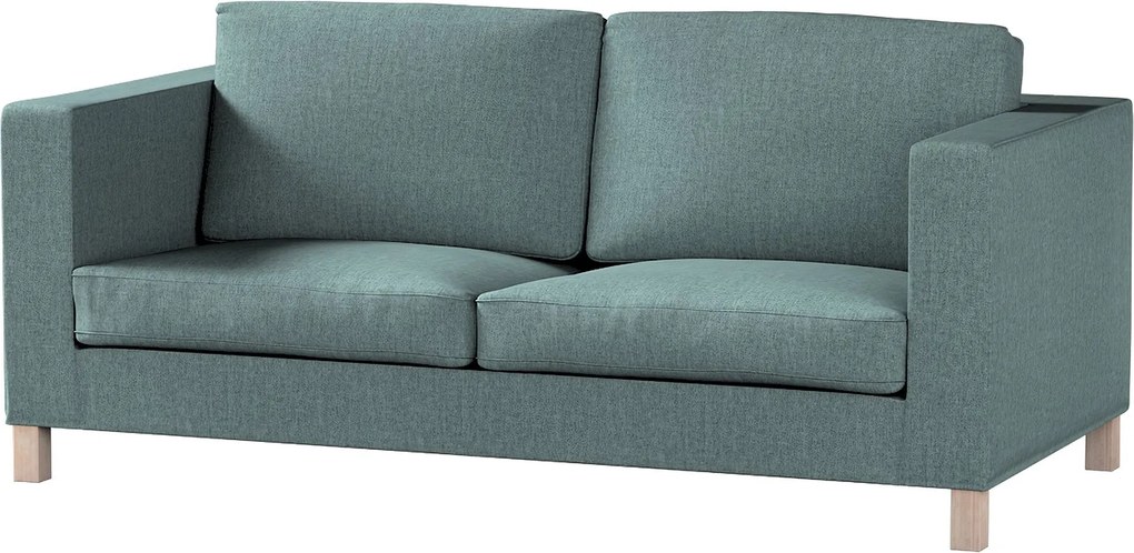 Potah na pohovku IKEA  Karlanda rozkládací, krátký barva modrá látka pletený vzor