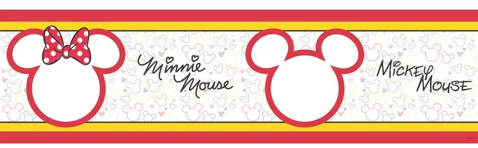 AG Art Samolepicí bordura Mickey Mouse a Minnie, 500 x 14 cm