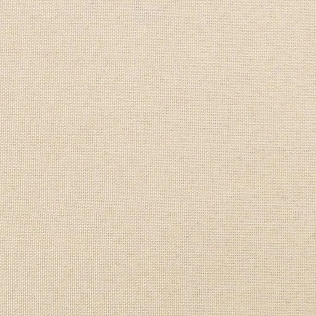 Čelo postele krémové 144x5x118/128 cm látkové 3116475