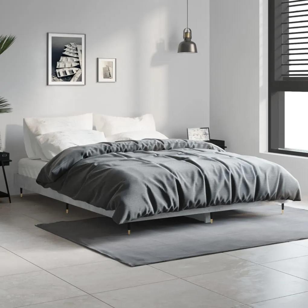vidaXL Rám postele 135 x 190 cm kompozitní dřevo [832182] Barva: bílá s vysokým leskem