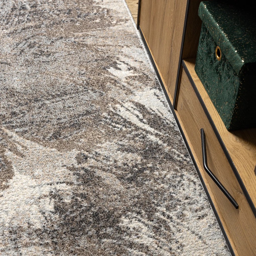 Dywany Łuszczów, Kusový koberec Fusion 9617 dark grey/brown, 140x190, šedá, kancelář