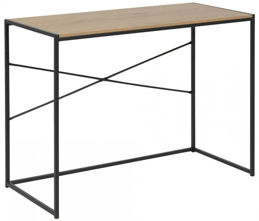 Pracovní stůl Darila 100 cm, dub/černá