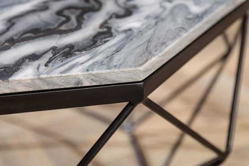 Konferenční stolek Diamond 70cm mramor šedá / 40394