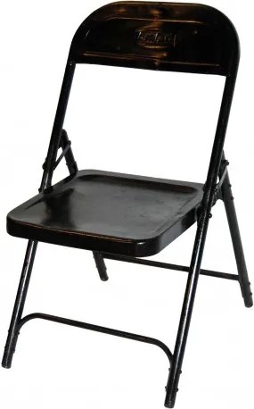 Industrial style, Černá skládací židle 79  x40  x40 cm (602)