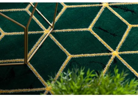 koberec EMERALD výhradní 1014 glamour, stylový krychle lahvově zel velikost 160x220 cm | krásné koberce cz
