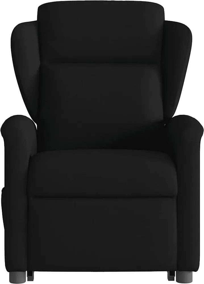 Elektrické zvedací polohovací křeslo černé textil 3303156