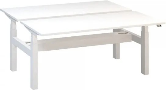 Stůl ProOffice Ergo Up DUO 160 cm, bílá podnož