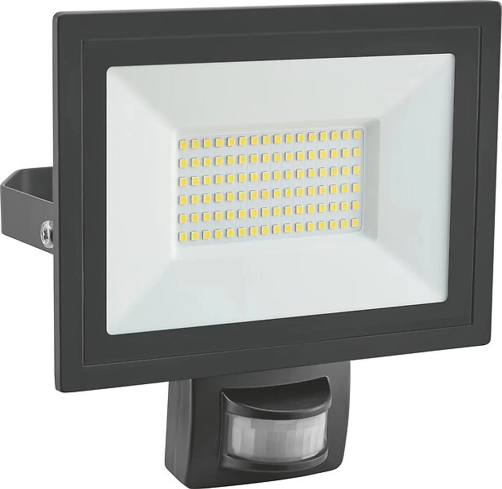 LED reflektor se senzorem černý, 35 W, 4800 lm, 20,5 x 19,5 x 6,5 cm