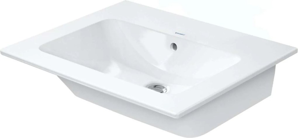 Duravit ME by Starck - Umyvadlo 63x49 cm, s přepadem, bez otvoru pro baterii, DuraShield, bílá 233663AA60