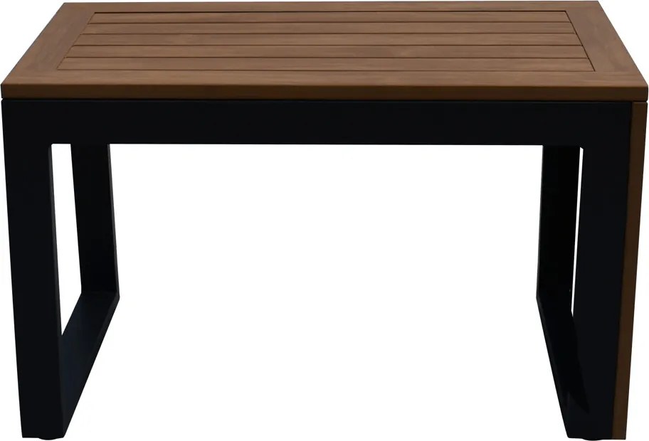 Zahradní set NOREVIA - polywood, hliník, látka, šedá / hnědá