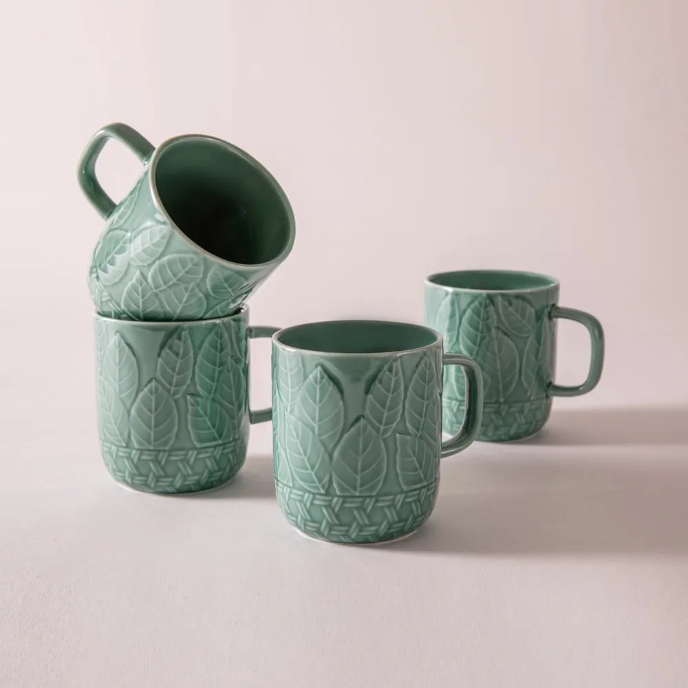 Tyrkysové porcelánové hrnky v sadě 4 ks 400 ml Heath Jade – Ladelle