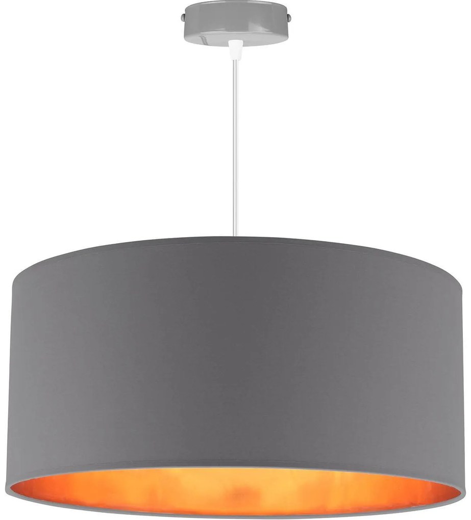Závěsné svítidlo Shade, 1x textilní stínítko (výběr ze 4 barev), (výběr ze 3 barev konstrukce), (fi 44cm), g