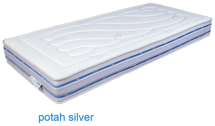 Pěnová matrace Mabo MESTE KOMBI hard/med 26 cm - 90 x 200 Potah: Silver, Lehací vrstva: Eucafeel HR foam