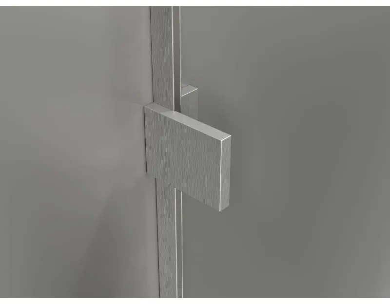 Mexen Lunar, L půlkruhový výklopný sprchový kout 90 x 90 cm, 8mm čiré sklo, ocelový profil, 833L-090L-090P-97-00
