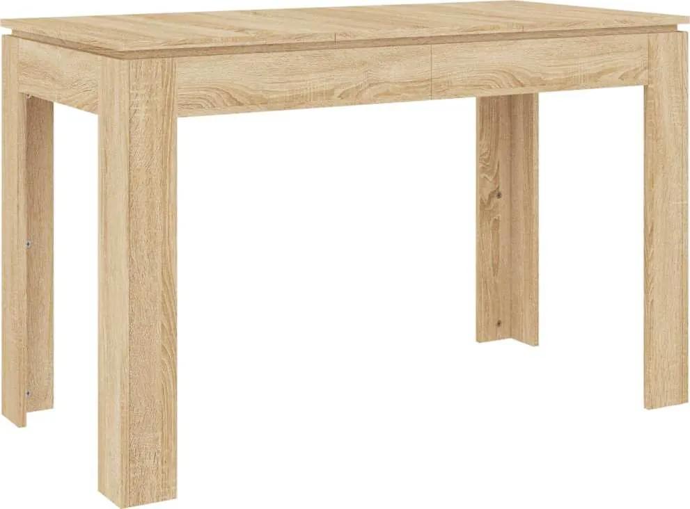 vidaXL Jídelní stůl 120 x 60 x 76 cm dřevotříska [800759] Barva: Bílá