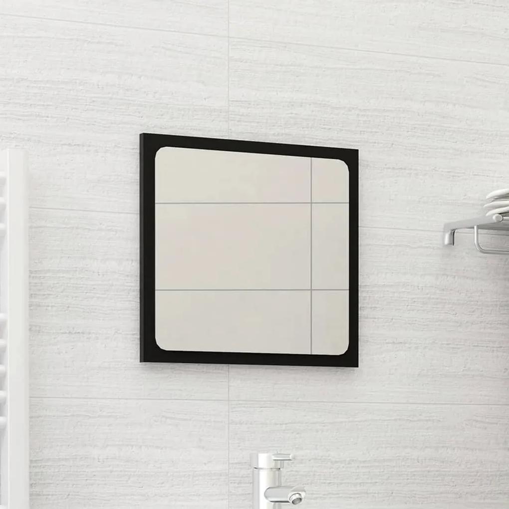 804599 vidaXL Koupelnové zrcadlo černé 40 x 1,5 x 37 cm dřevotříska