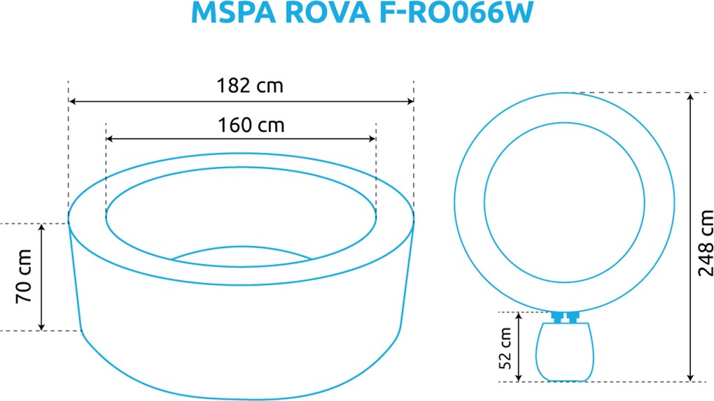 Mspa | Vířivý bazén MSPA Rova F-RO066W | 11400309