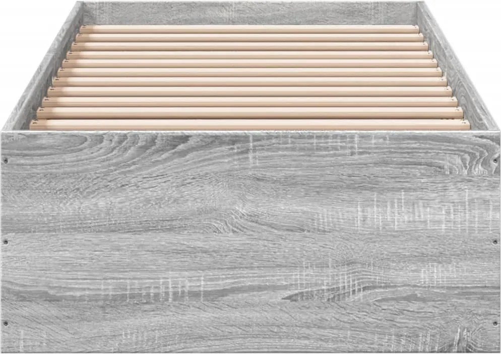 Rám postele šedý sonoma 100 x 200 cm kompozitní dřevo 3281054