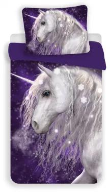 Jerry Fabrics DĚSKÉ BAVLNĚNÉ POVLEČENÍ - Unicorn purple 140x200/70x90cm