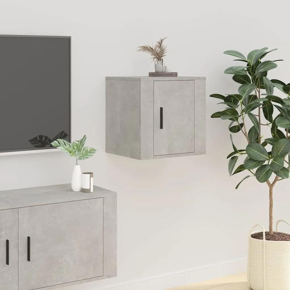 Nástěnné TV skříňky 2 ks betonově šedé 40 x 34,5 x 40 cm - Default Title