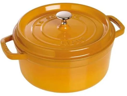 Staub Cocotte hrnec kulatý, hořčicová, 22 cm / 2,6 l