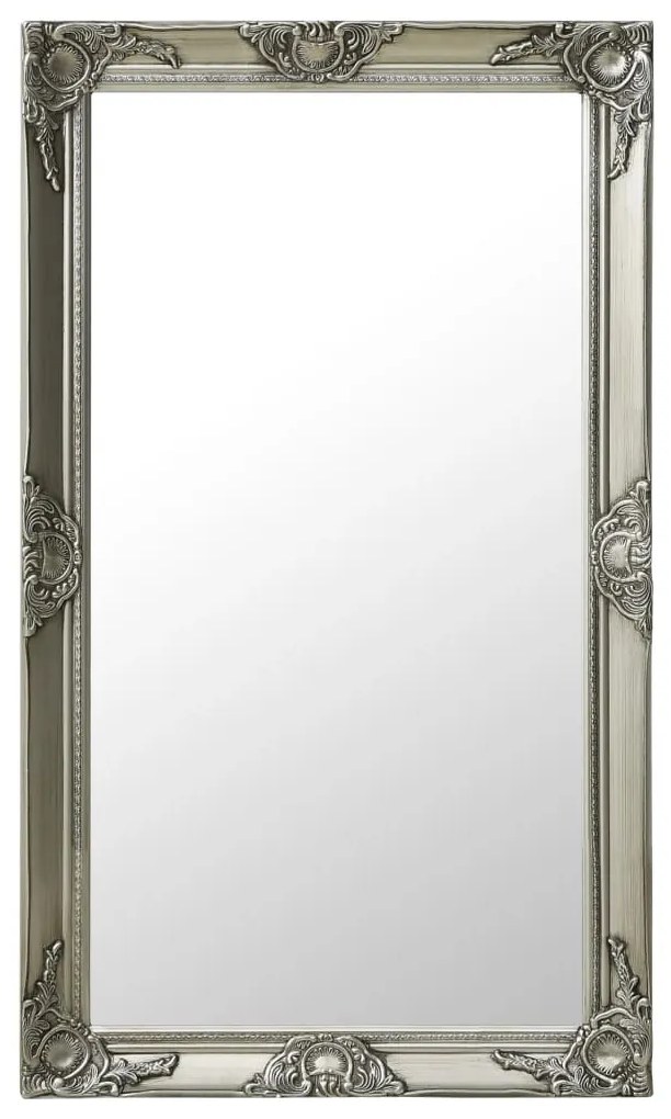 320342 vidaXL Nástěnné zrcadlo barokní styl 60 x 100 cm stříbrné