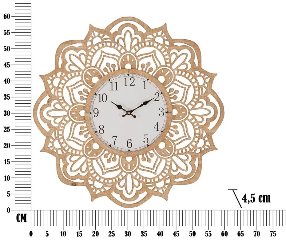 Nástěnné hodiny ø 60 cm Carving – Mauro Ferretti