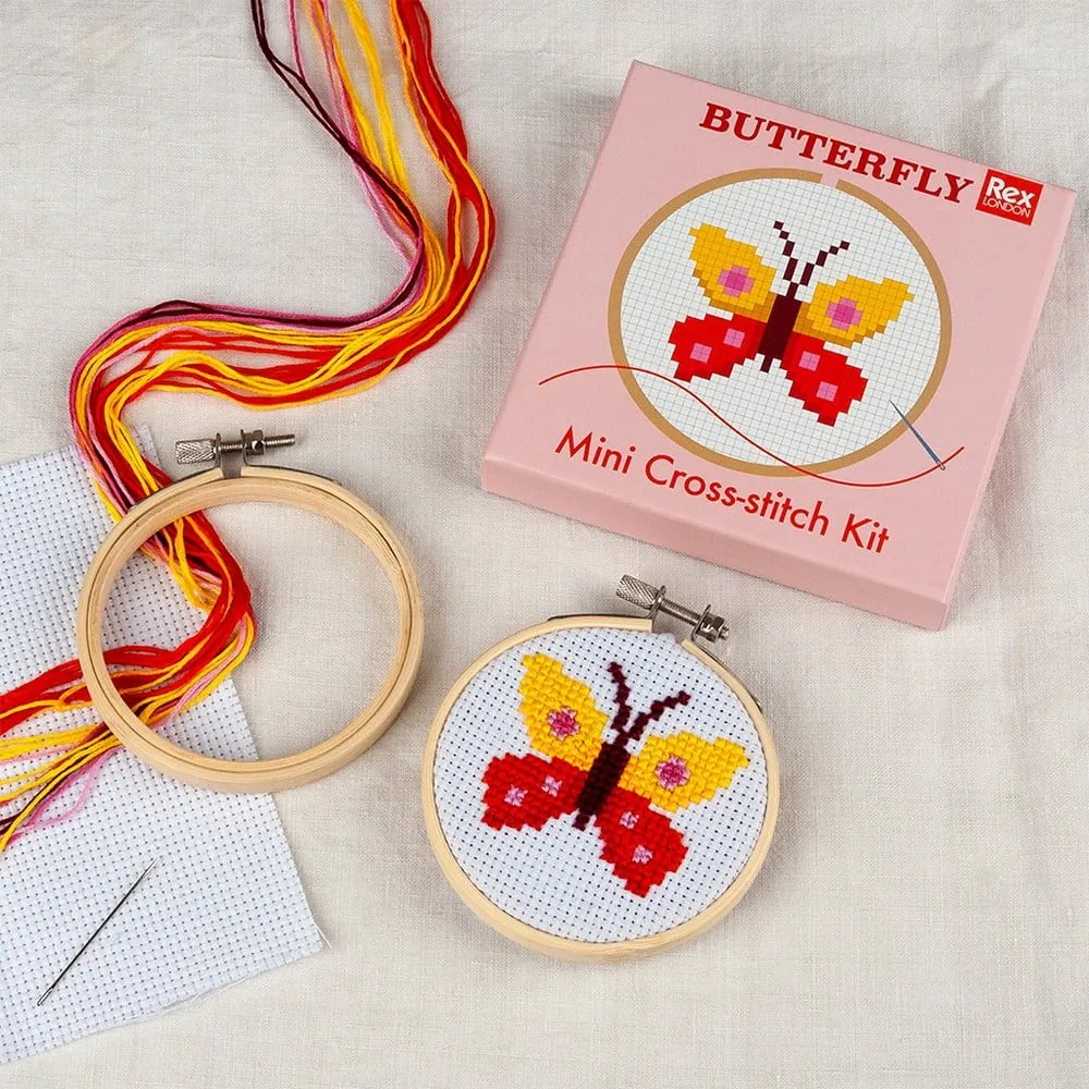 Kreativní sada Cross-stitch Kit Butterfly – Rex London