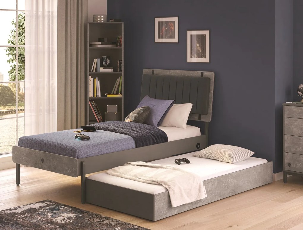 Čilek Studentská postel 100x200 cm Space Grey