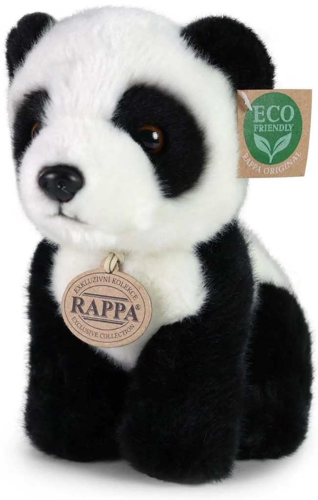 Plyšák rappa plyšová panda sedící 18 cm, eco-friendly