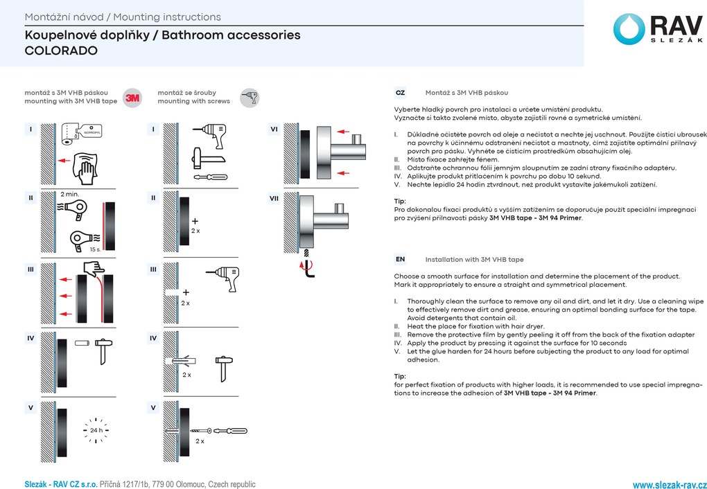 Slezák - RAV WC štětka, skleněná miska COLORADO - , Zlatá lesk